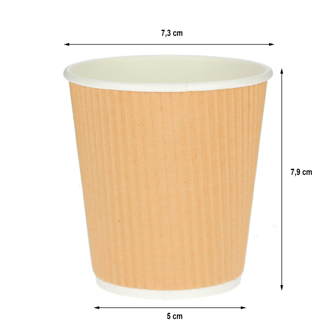 Gobelets En Carton papier Ondul Kraft 210ml 7oz 